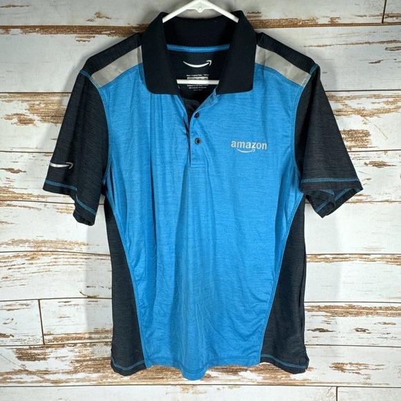 Amazon | Shirts | Amazon Tropical Polo Delivery Driver Uniform Shirt ...